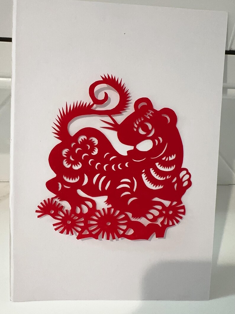 Tiger Paper Stencil Paper Cutout Handmade Art - Etsy