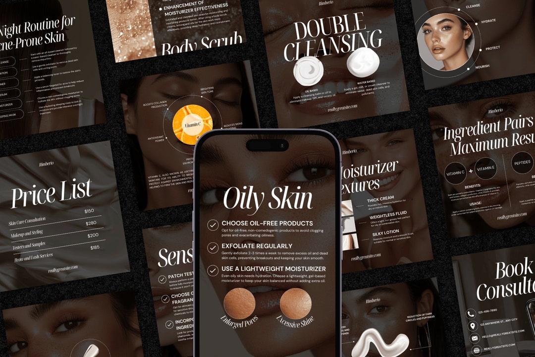 Luxury Black Skin Expert Instagram Templates, Skin Specialists, Beauty ...