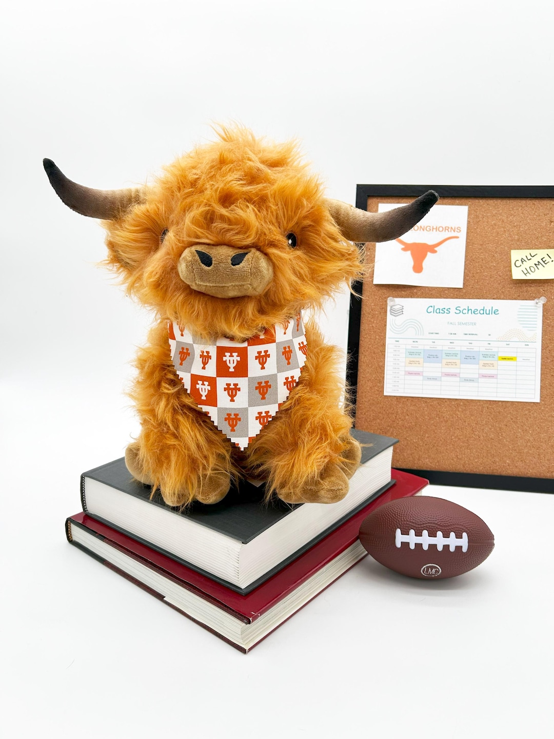 TEXAS LONGHORN Brown Highland Cow - Microwavable Weighted Plush With ...