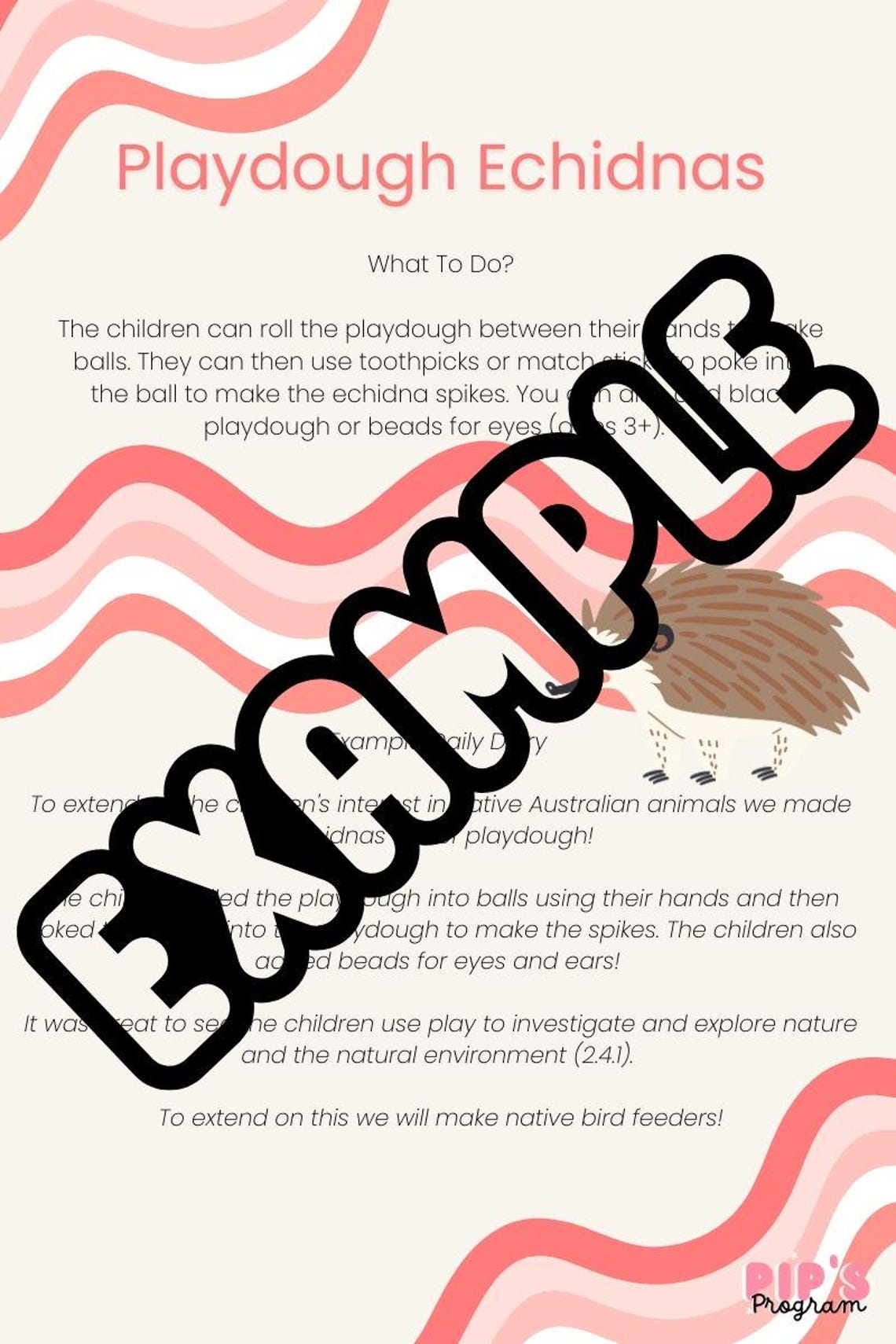 Australian Wildlife Week Example Program 5 Activities + EYLF for FDC ...