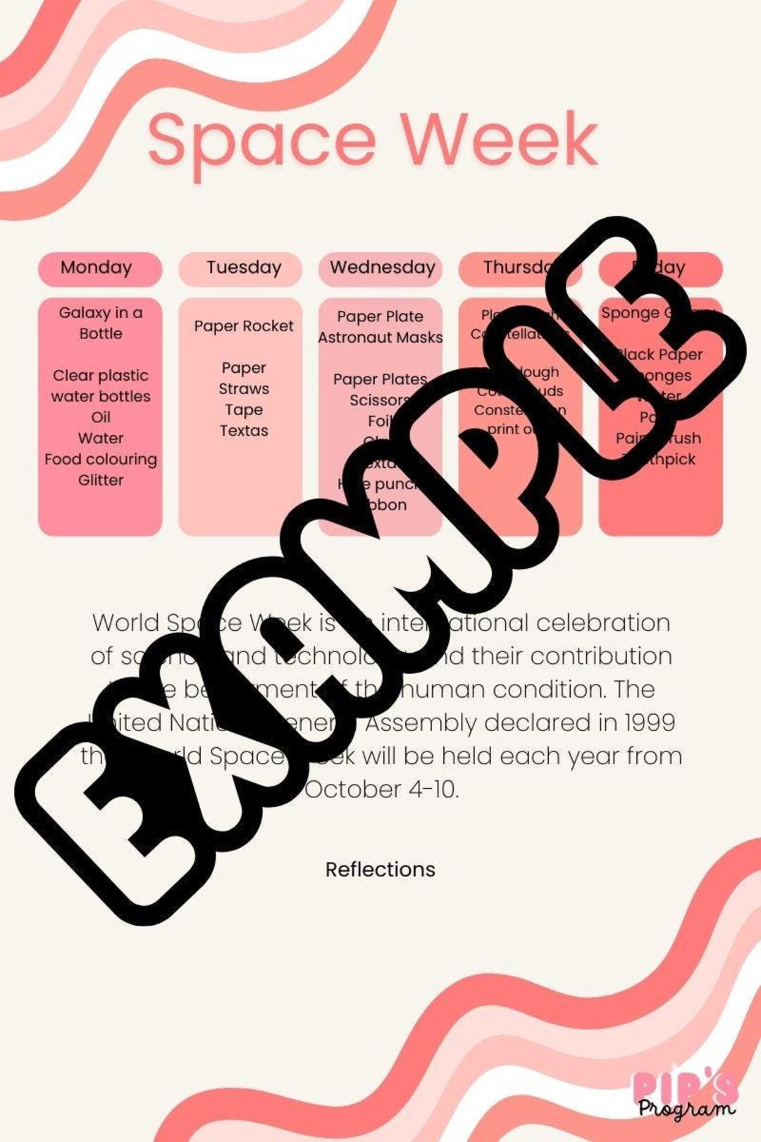Space Week Example Program 5 Activities + EYLF for FDC and LDC - Etsy