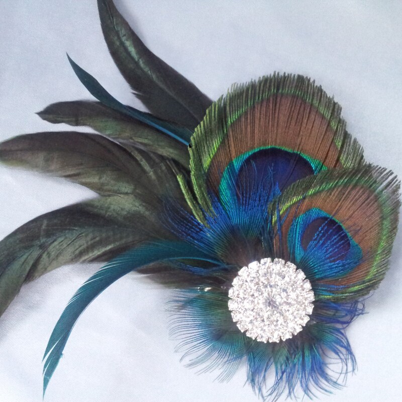 Peacock Hair Clip - Etsy