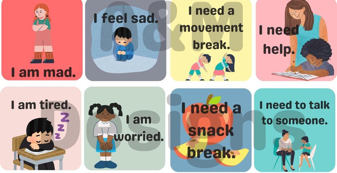 Break Cards and Feeling/emotion Cards for Elementary Students - Etsy