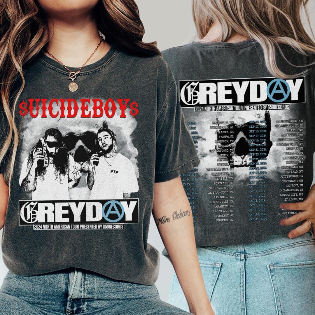 Suicideboys G59 Greyday Tour Shirt, Music 2 Sides Shirt Suicideboys Grey Day 2024 Concert Gift ...