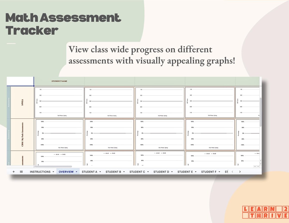 Math Assessment Tracker: Student Progress Monitoring & Data ...
