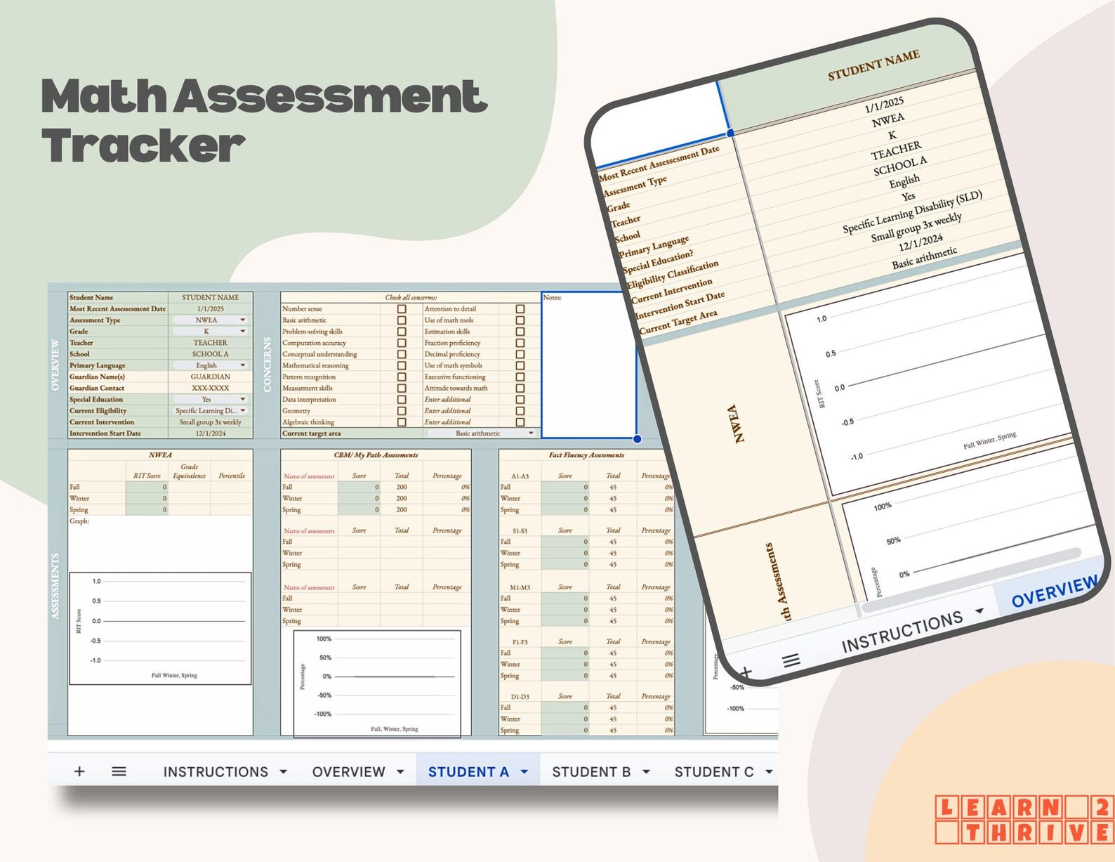 Math Assessment Tracker: Student Progress Monitoring & Data ...