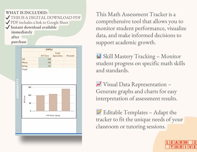Math Assessment Tracker: Student Progress Monitoring & Data ...