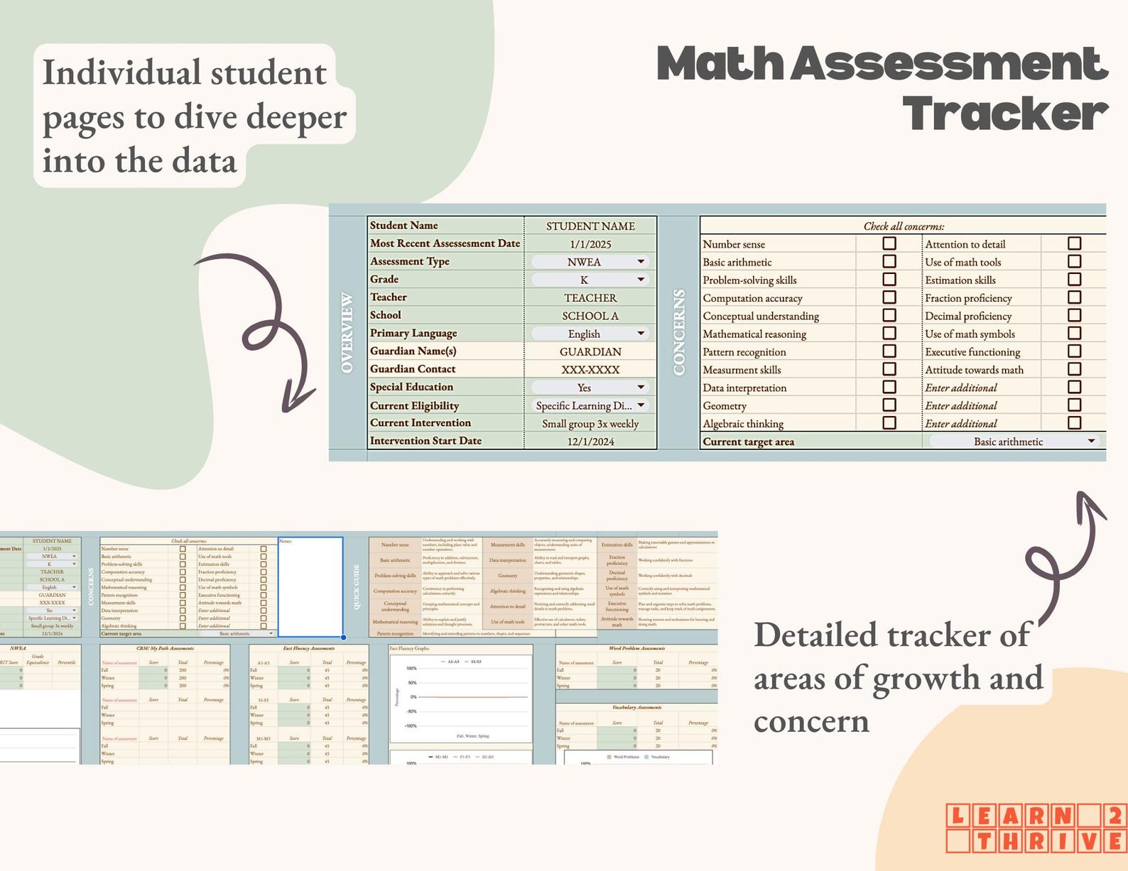 Math Assessment Tracker: Student Progress Monitoring & Data ...