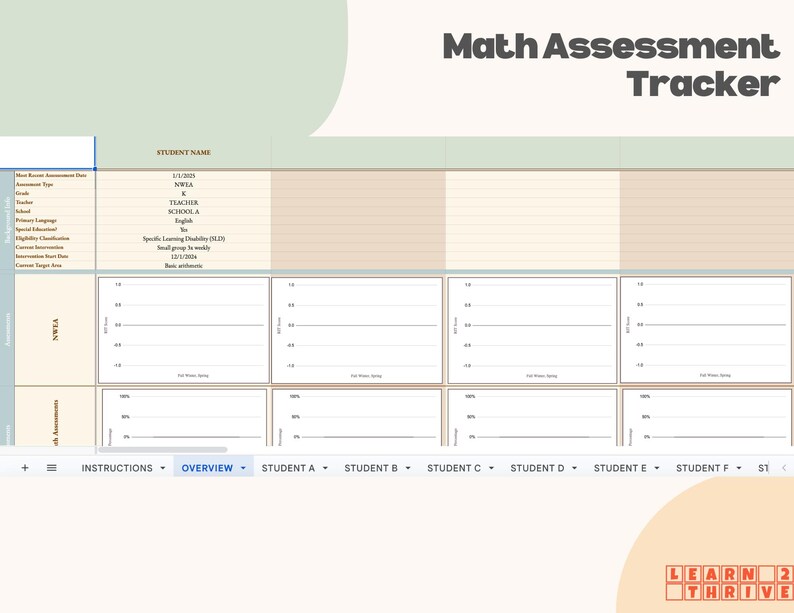 Math Assessment Tracker: Student Progress Monitoring & Data ...