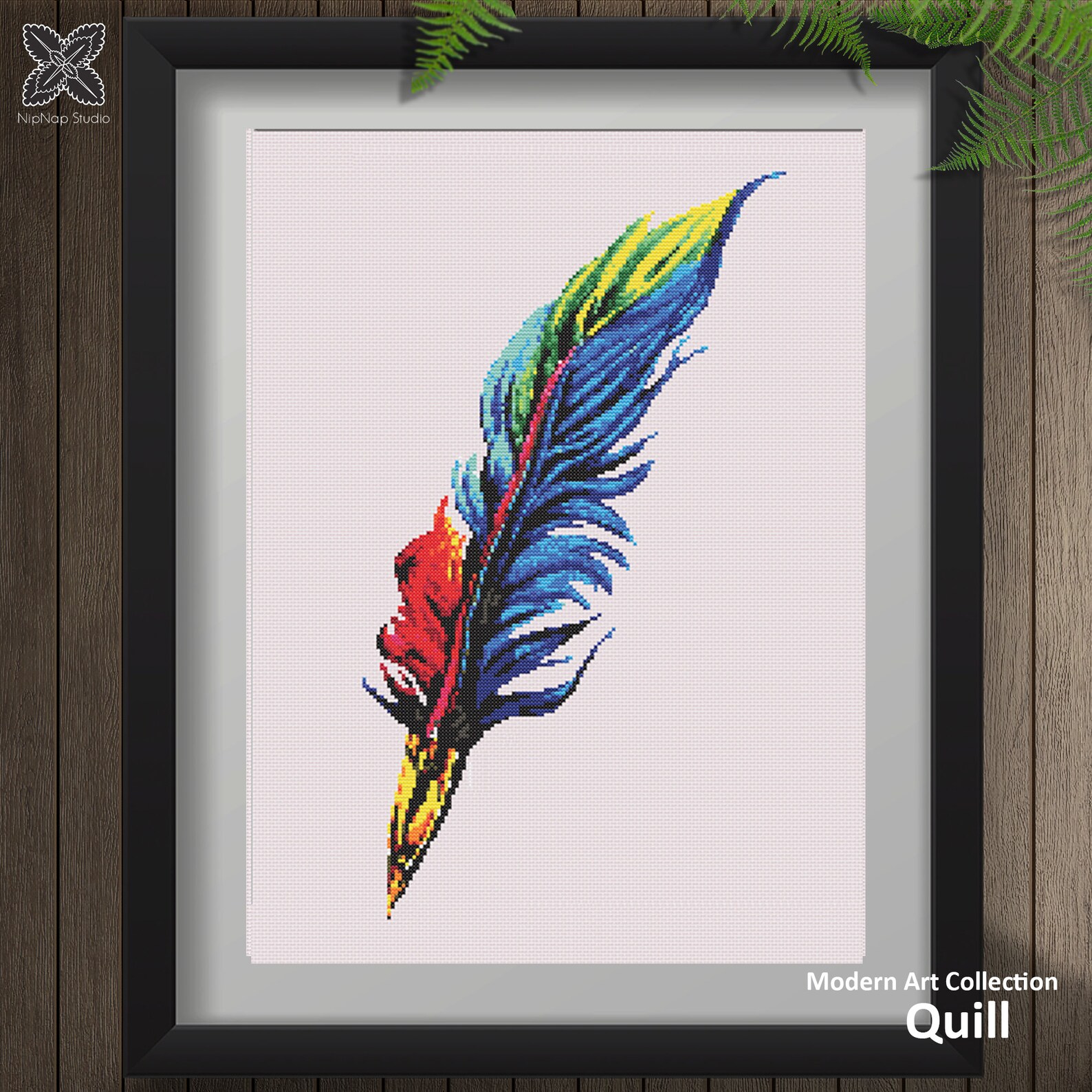 QUILL Cross Stitch PDF Pattern – Detailed & Stitcher-friendly Design - Etsy