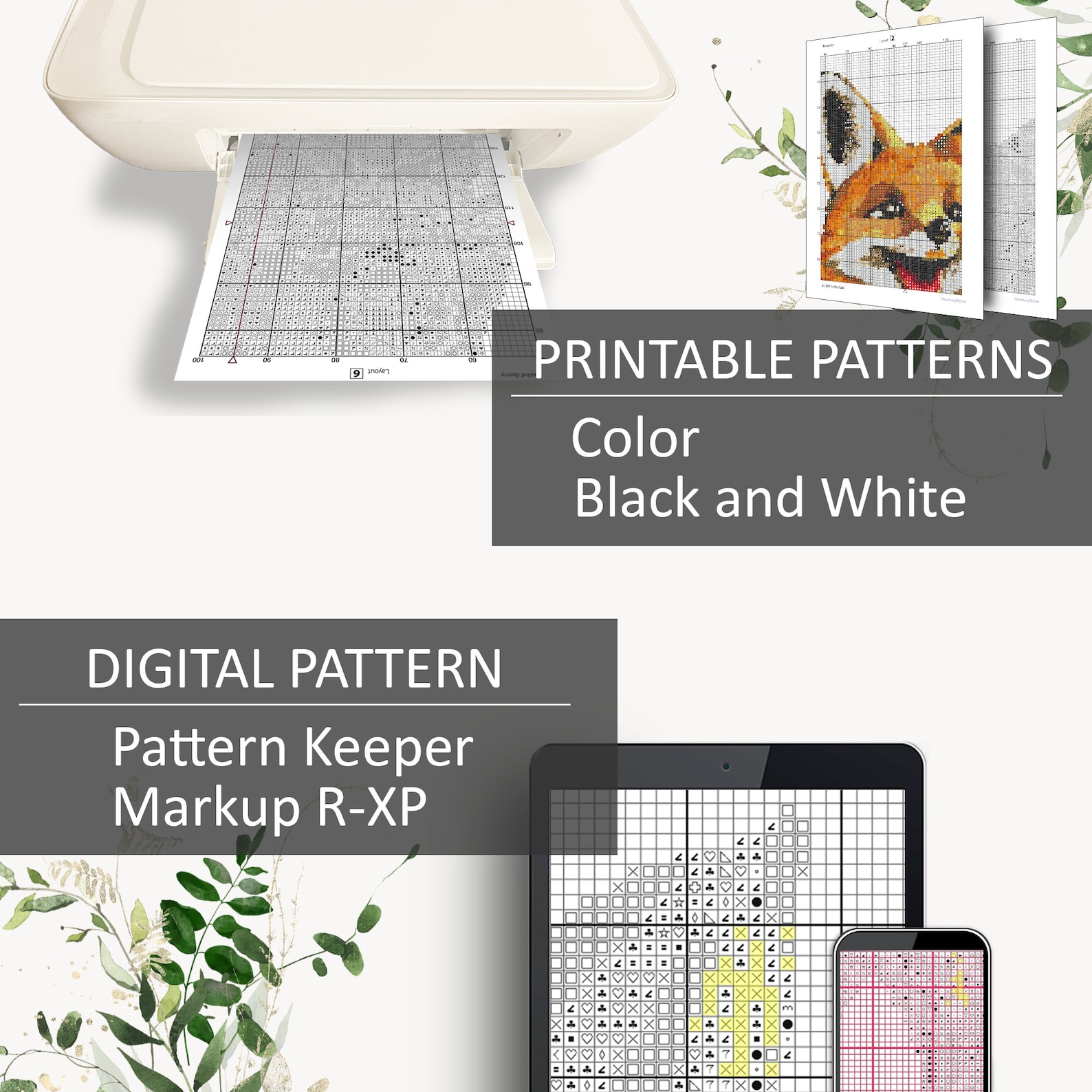 BARISTA FOX Cross Stitch PDF Pattern – Detailed & Stitcher-friendly Design - Etsy