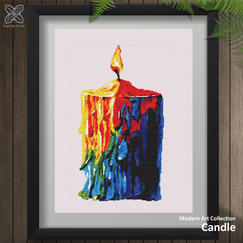 CANDLE Cross Stitch PDF Pattern – Detailed & Stitcher-friendly Design ...