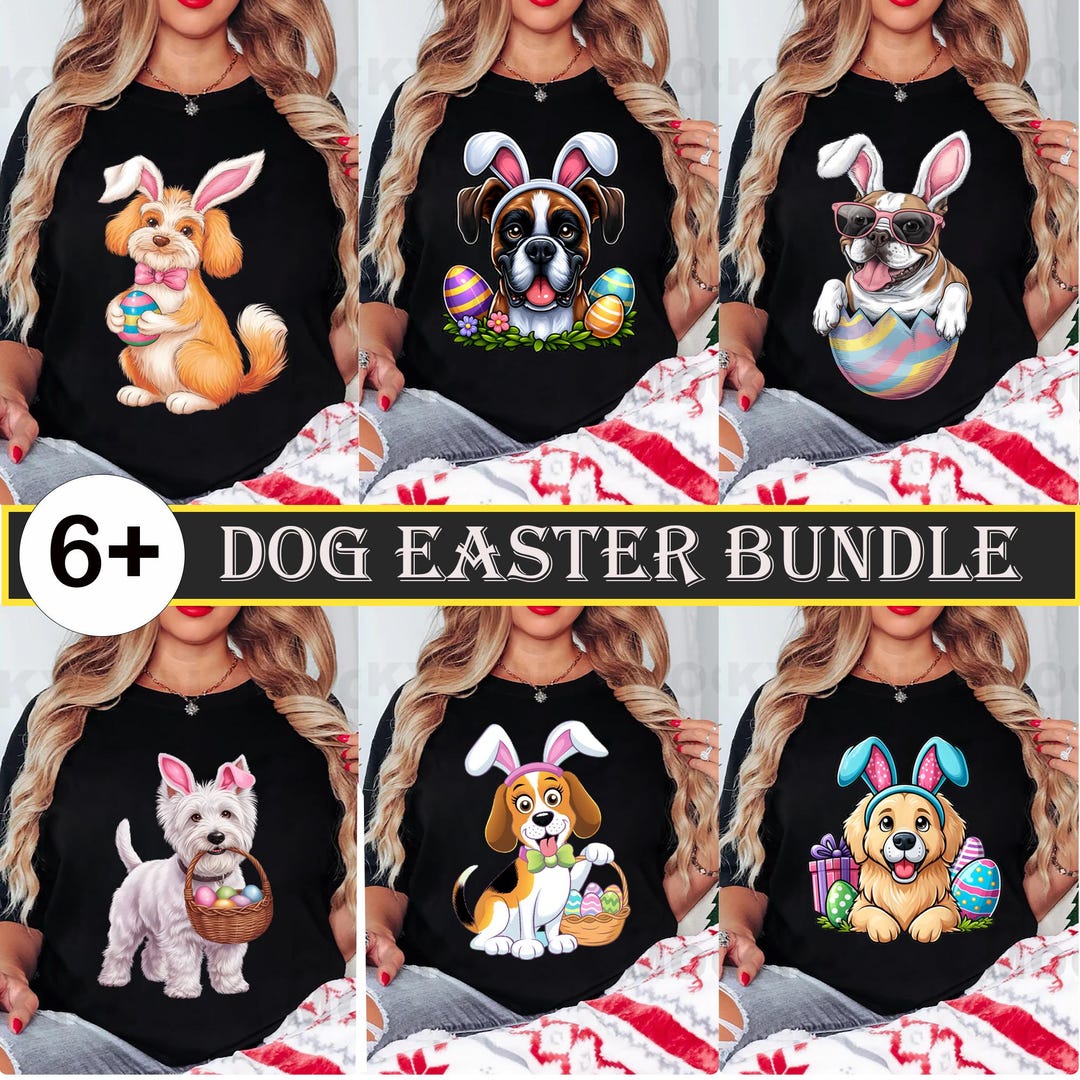 Dogs Easter Day Png Bundle, Easter Dogs Png, Happy Easter Png, Golden ...