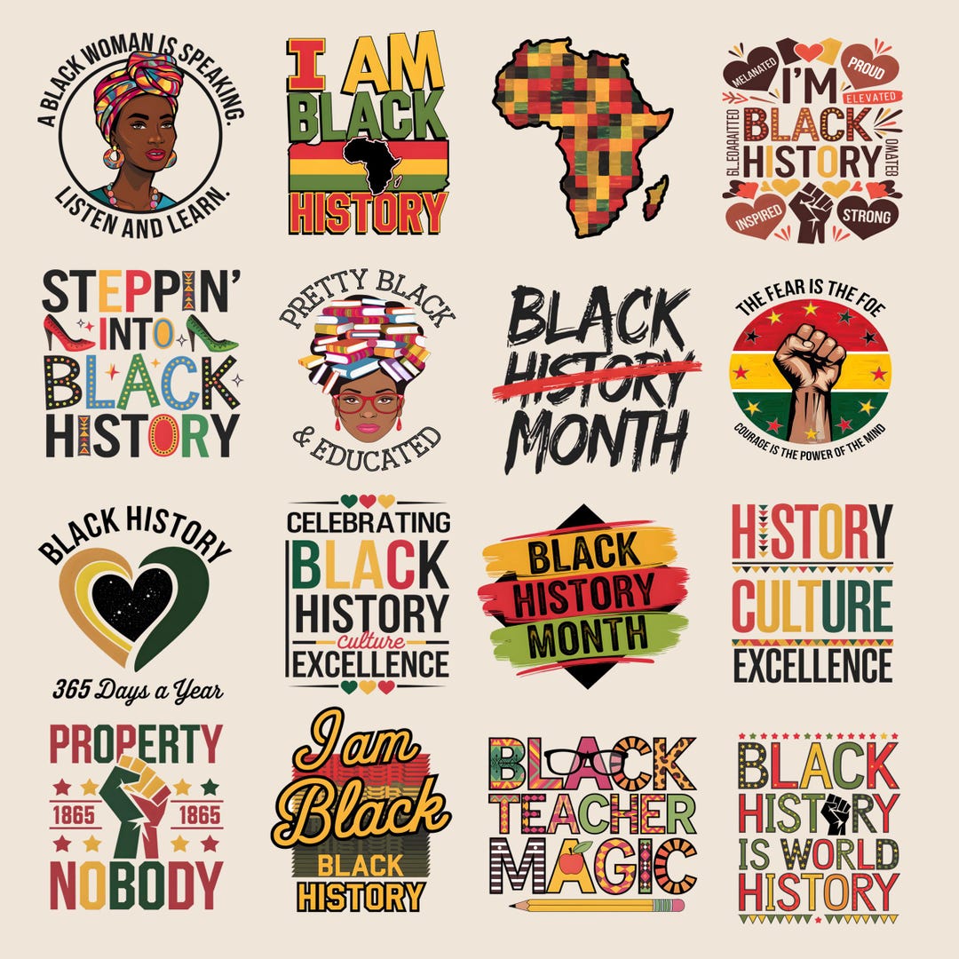 Black History Month Png Bundle, I'm Black History, Black History Month ...