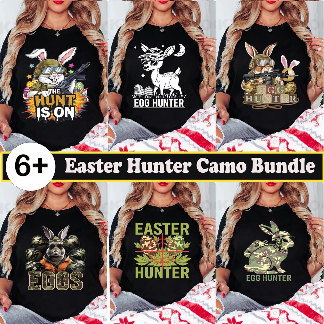 Egg Hunter Bunny Camo Easter Png Bundle, Girl Easter Camo Png, Easter ...