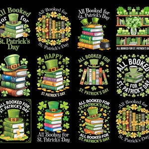 St Patrick Day Book Png Bundle, All Booked for St Patrick's Day Png ...