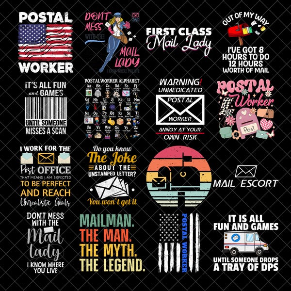 Postal Worker Svg - Etsy