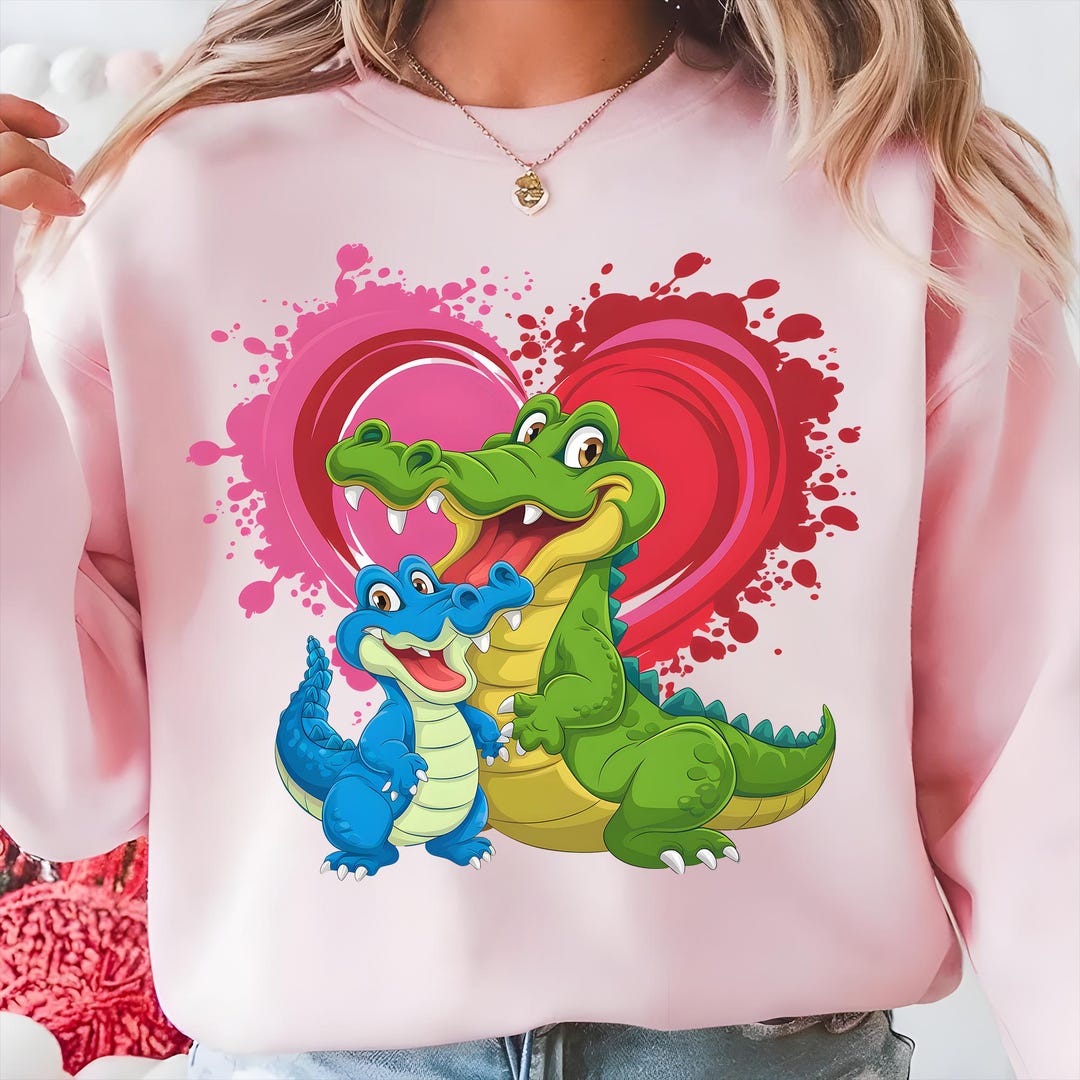 Valentine's Day Alligator Png, Alligator Love Png, Alligatorvalentine ...