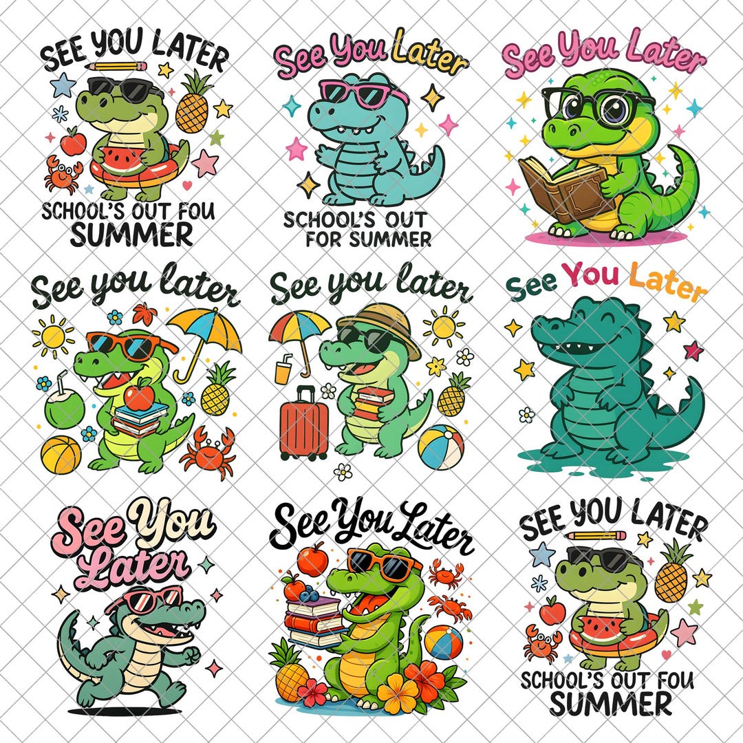 Last Day of School Teacher Png Bundle, See You Later Png, End of Year ...