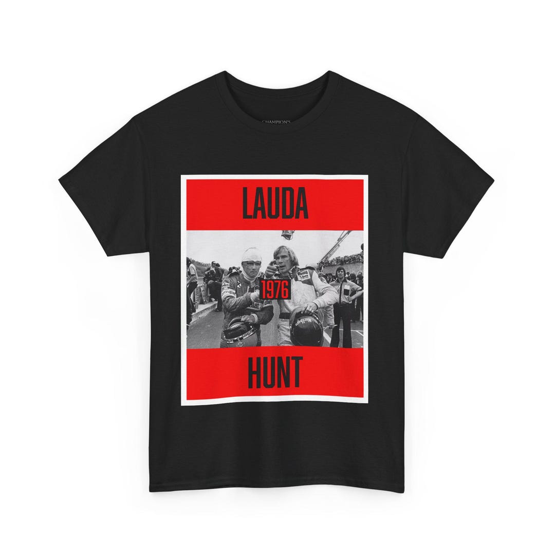 Lauda Vs Hunt 1976 Gildan 5000 Unisex Tshirt Gift Inspired F1 Tshirt F1 ...