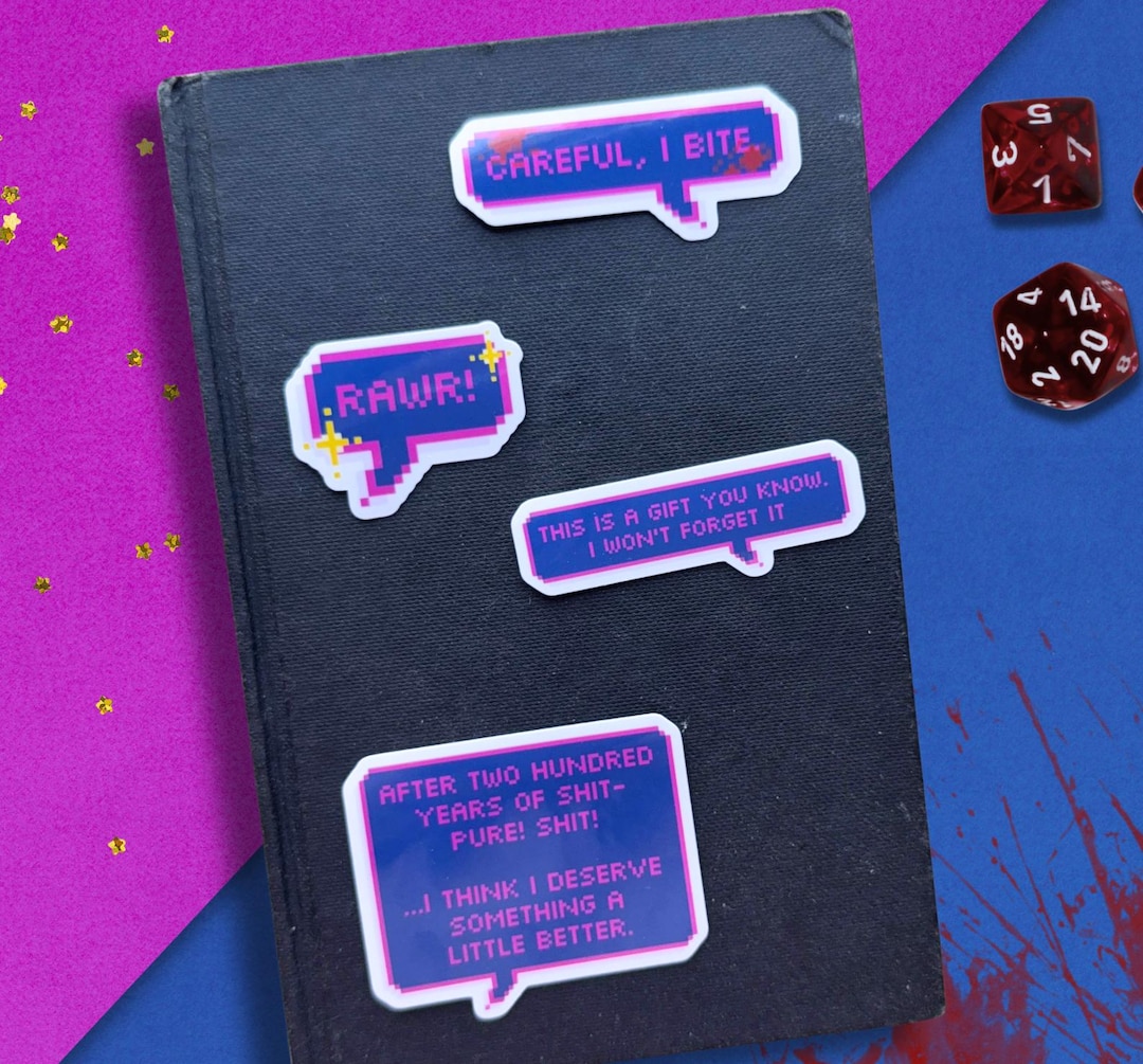 6x Astarion Quotes Sticker Pack - Baldur's Gate 3 (6 Pack) BG3 - Etsy