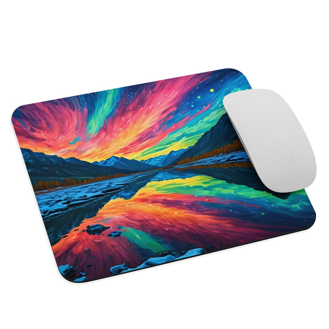 Custom Personalized Aurora Borealis Northern Lights Computer Mouse Pad ...