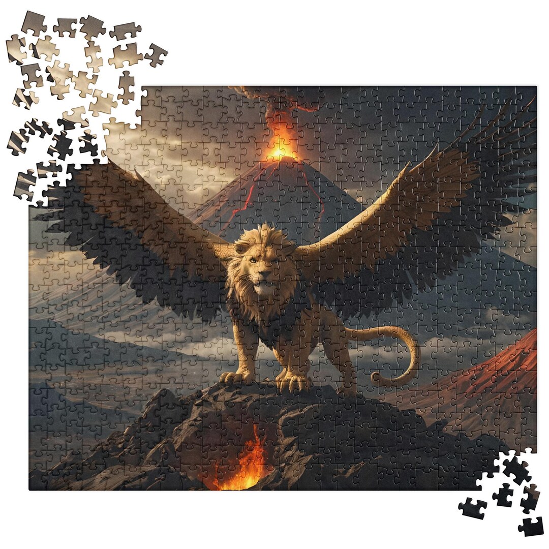 Chimera Jigsaw Puzzle, Lion Eagle Hybrid, Mythical Creatures & Monsters ...