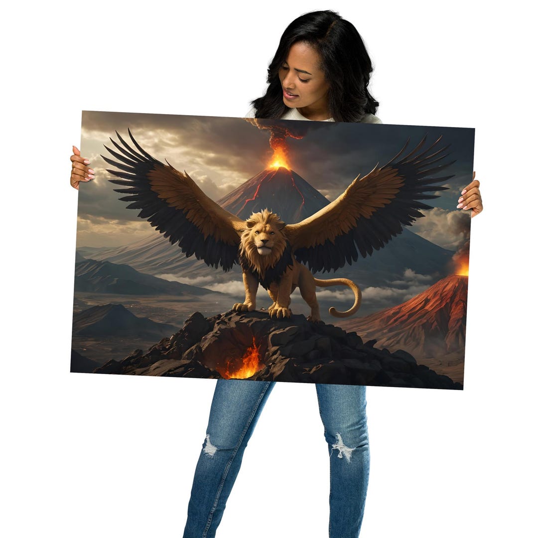 Chimera Lion Poster Printed on High-quality Photo Paper Mythical ...