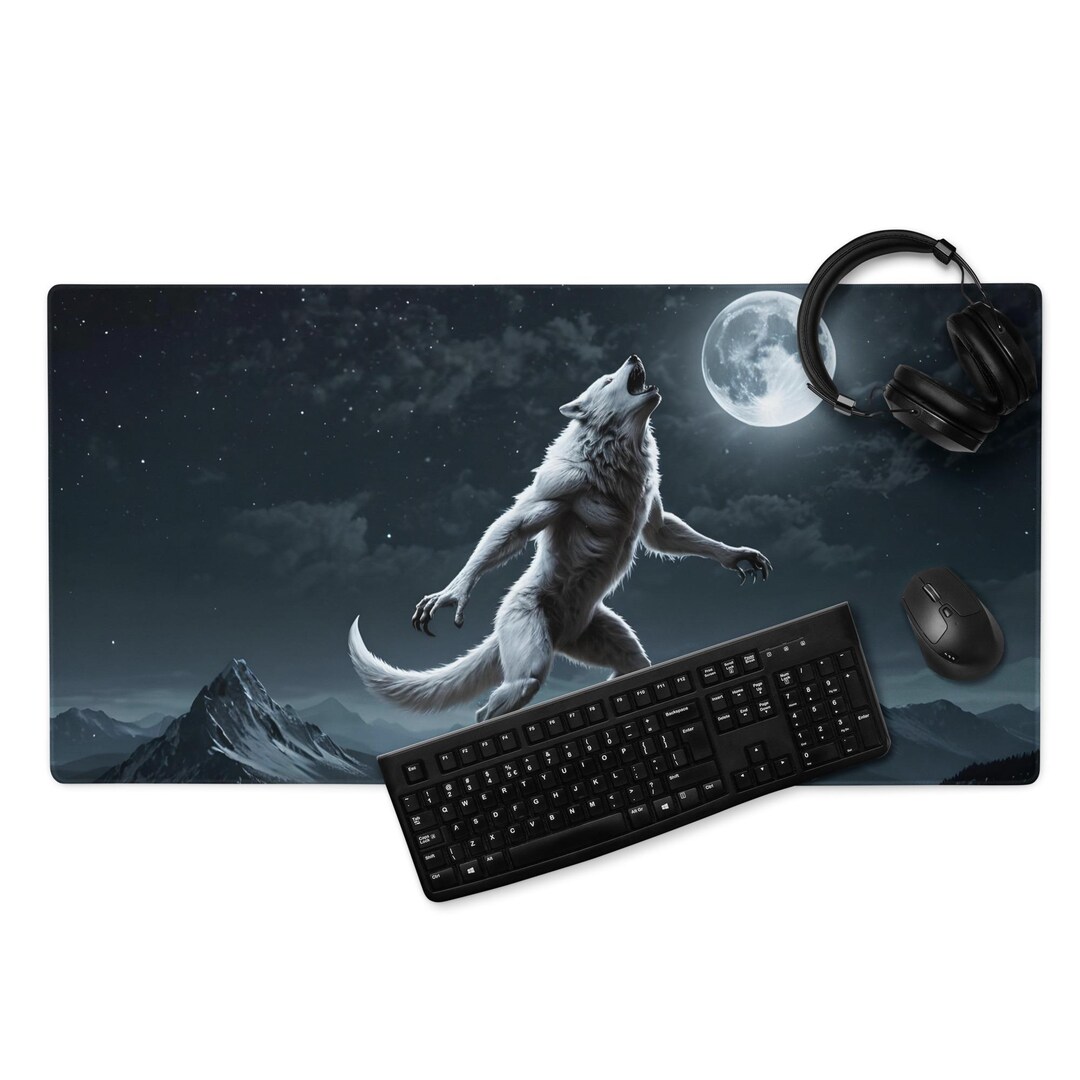 CUSTOM-PERSONALIZED Werewolf Lycanthropy Gaming Mouse Pad XL Mythical ...