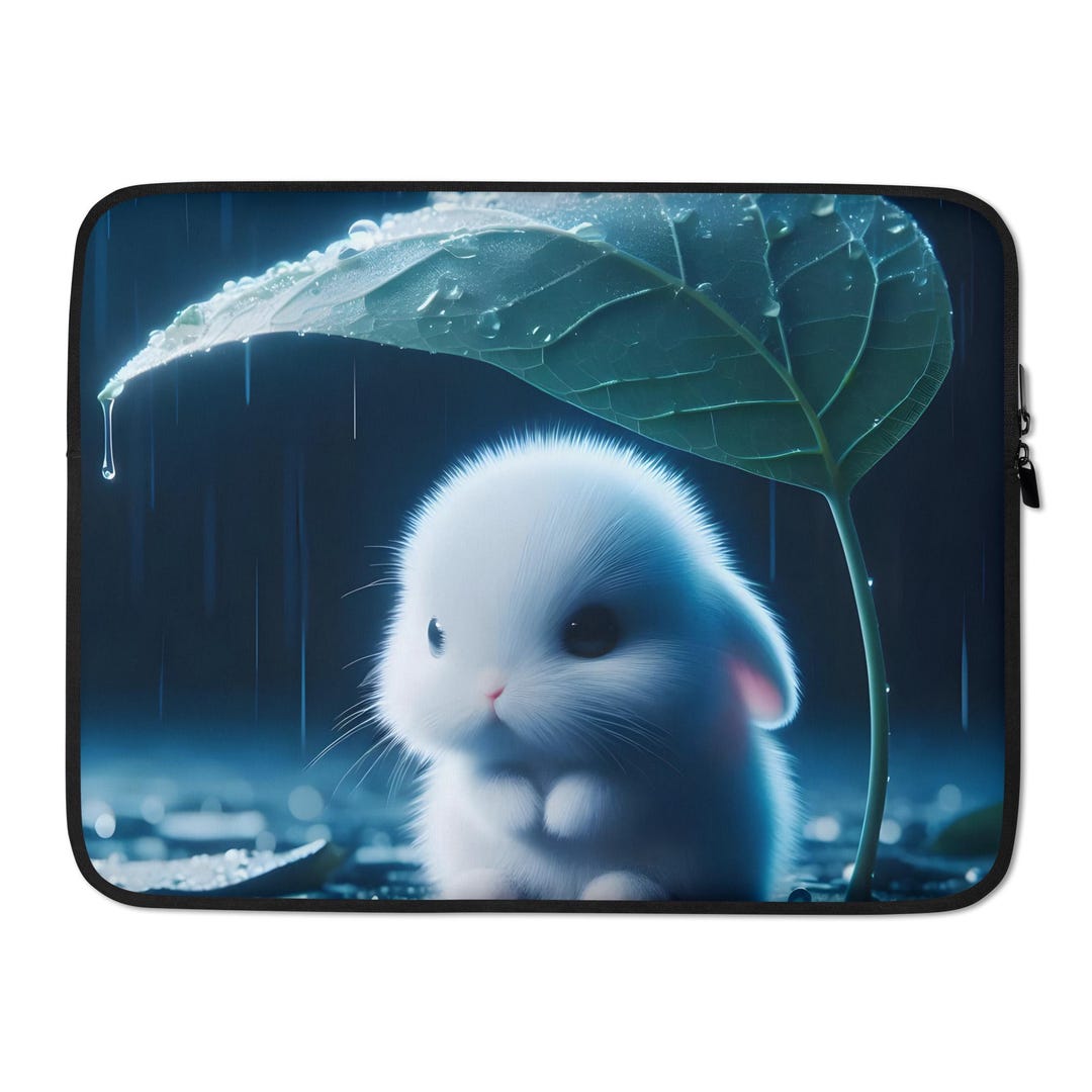 Cute Bunny Rabbit Laptop Sleeve + Faux Fur Lining iPad Sleeve Tablet ...