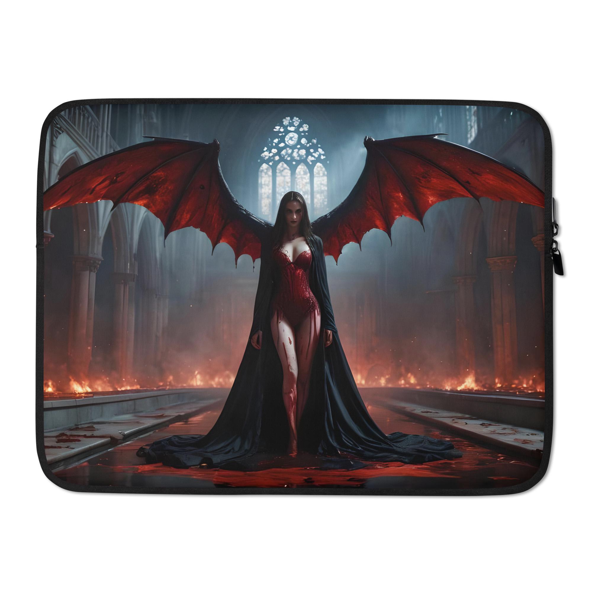 CUSTOM-PERSONALIZED Vampire Succubus Laptop Sleeve + Faux Fur Lining ...