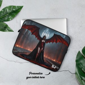 CUSTOM-PERSONALIZED Vampire Succubus Laptop Sleeve + Faux Fur Lining ...