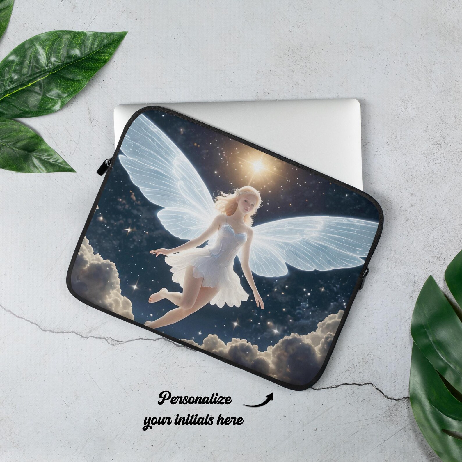 CUSTOM-PERSONALIZED Magical Fairy Laptop Sleeve + Faux Fur Lining ...