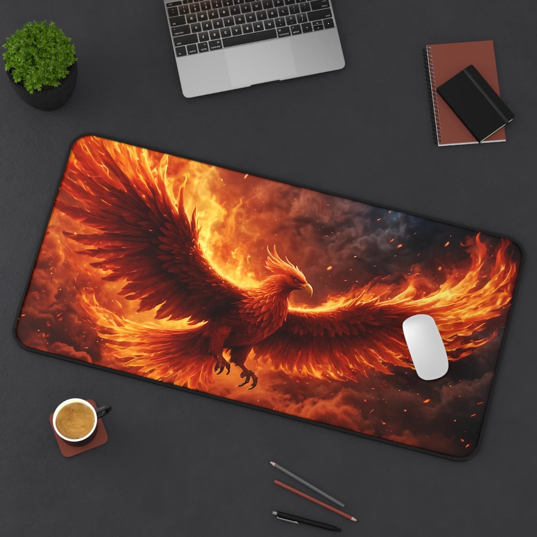 Firebird Phoenix Moltres Gaming Mouse Pad XL Mythical Creature ...