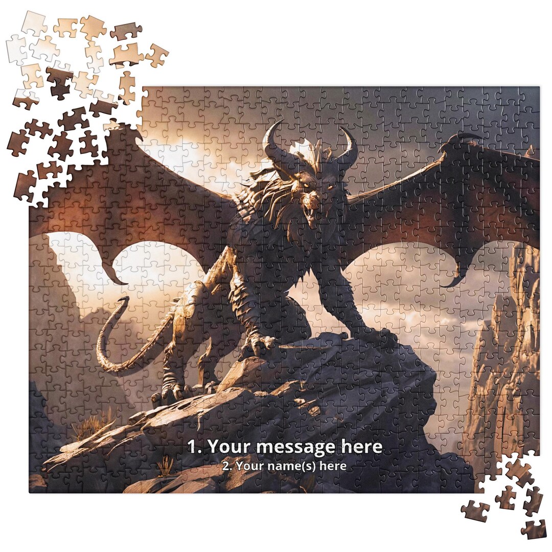CUSTOM-PERSONALIZED Manticore Chimera 250 500 Piece Jigsaw Puzzle Poster Mythical Creatures ...