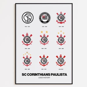 SC Corinthians Paulista L Logo Poster Badge History Football Poster ...