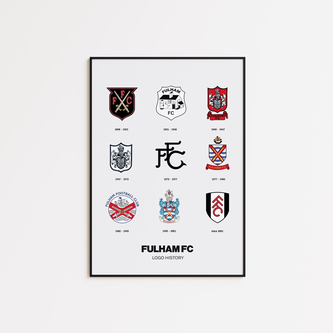 Fulham FC L Logo Poster Badge History Football Poster Wall Decoration ...