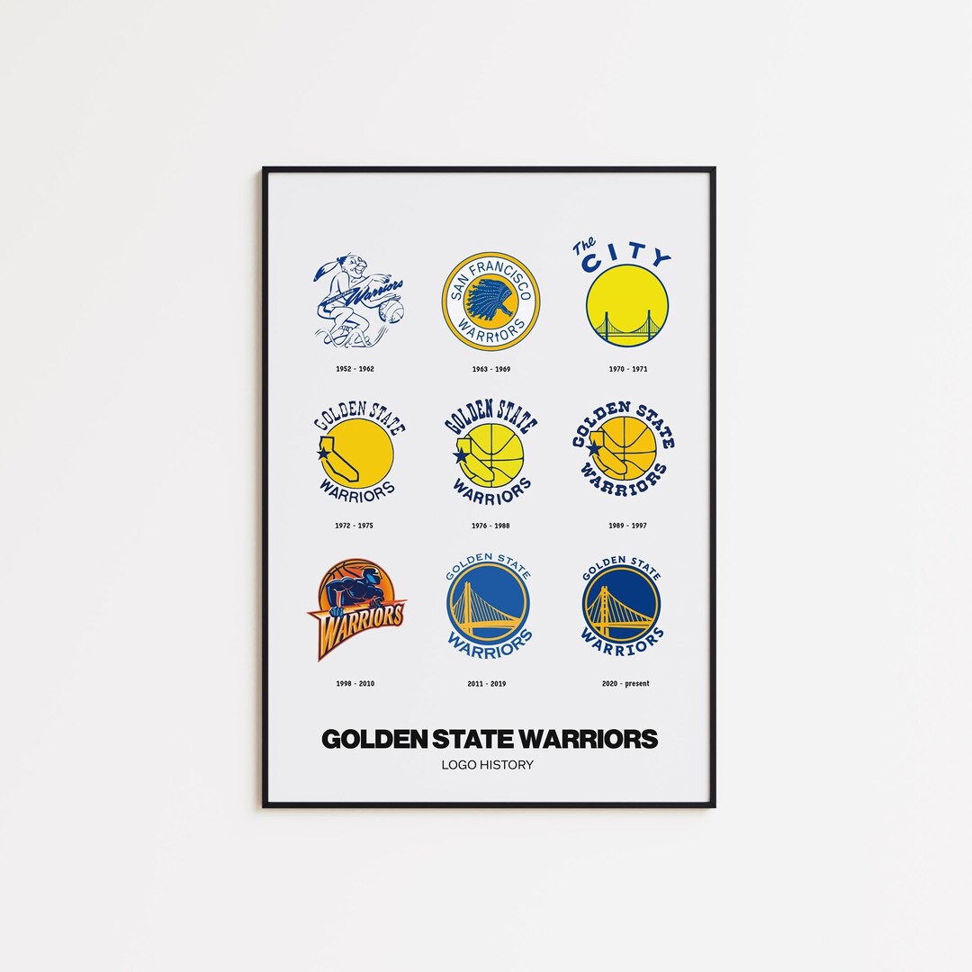 Golden State Warriors Logo History Poster Digital Download Basketball ...
