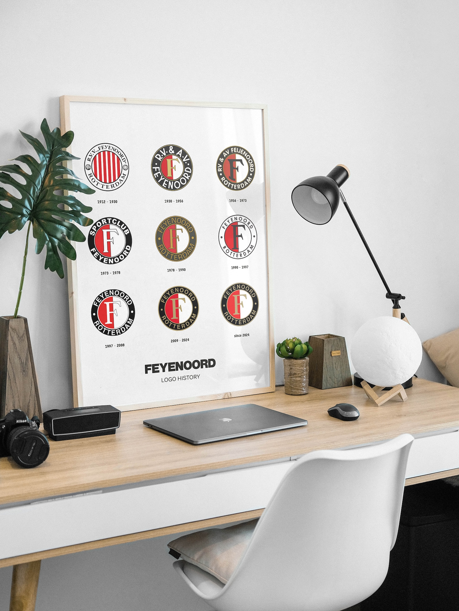 Feyenoord Poster Logo Poster Soccer Poster Wall Decoration Football ...