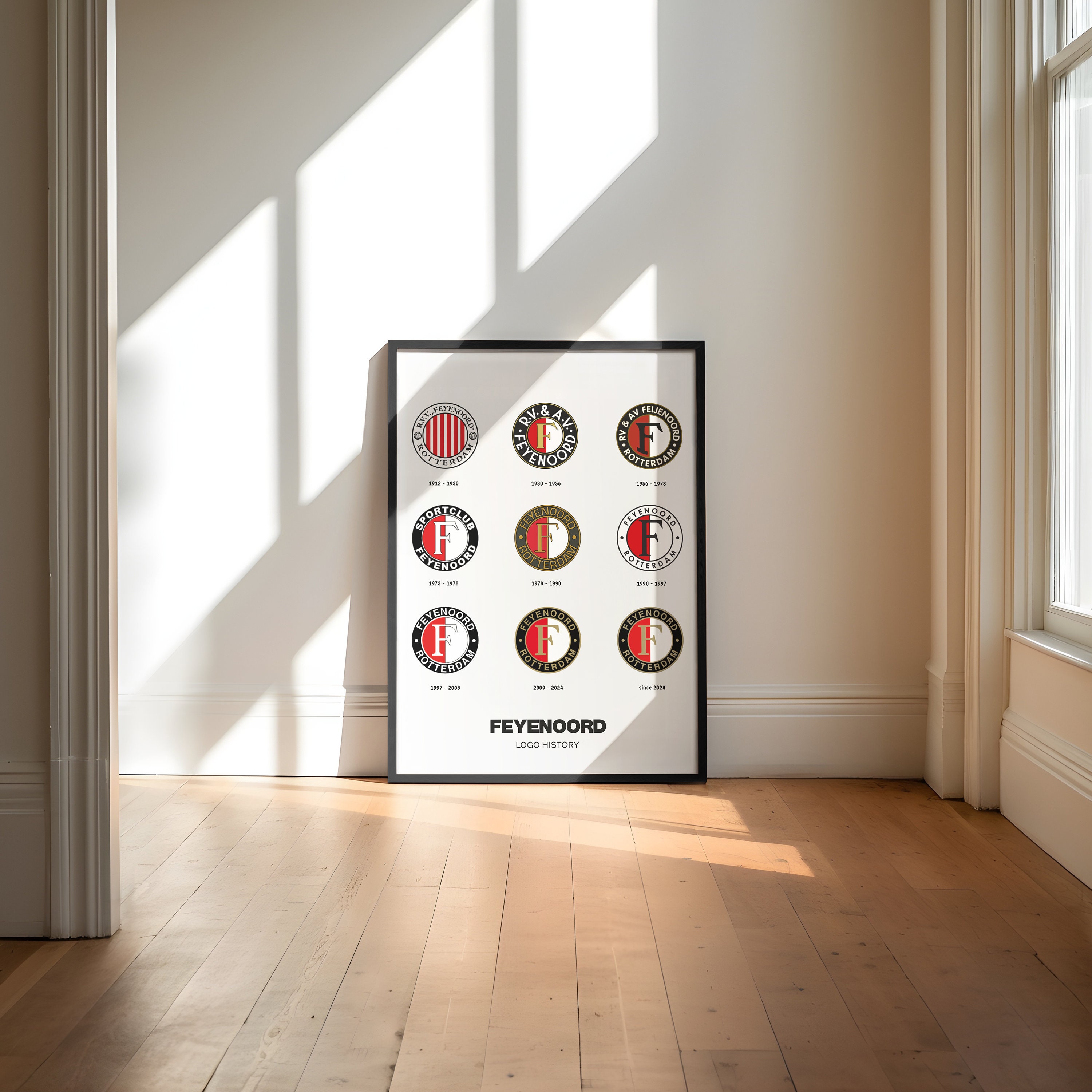 Feyenoord Poster Logo Poster Soccer Poster Wall Decoration Football ...