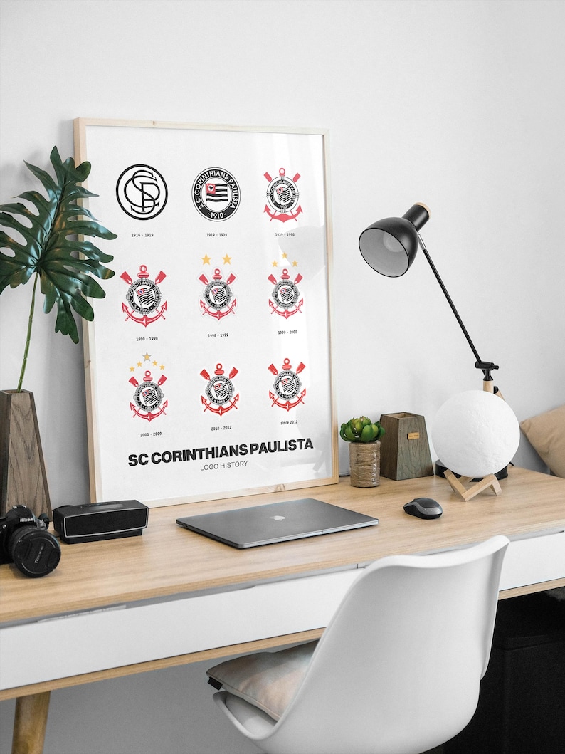 SC Corinthians Paulista L Logo Poster Badge History Football Poster ...