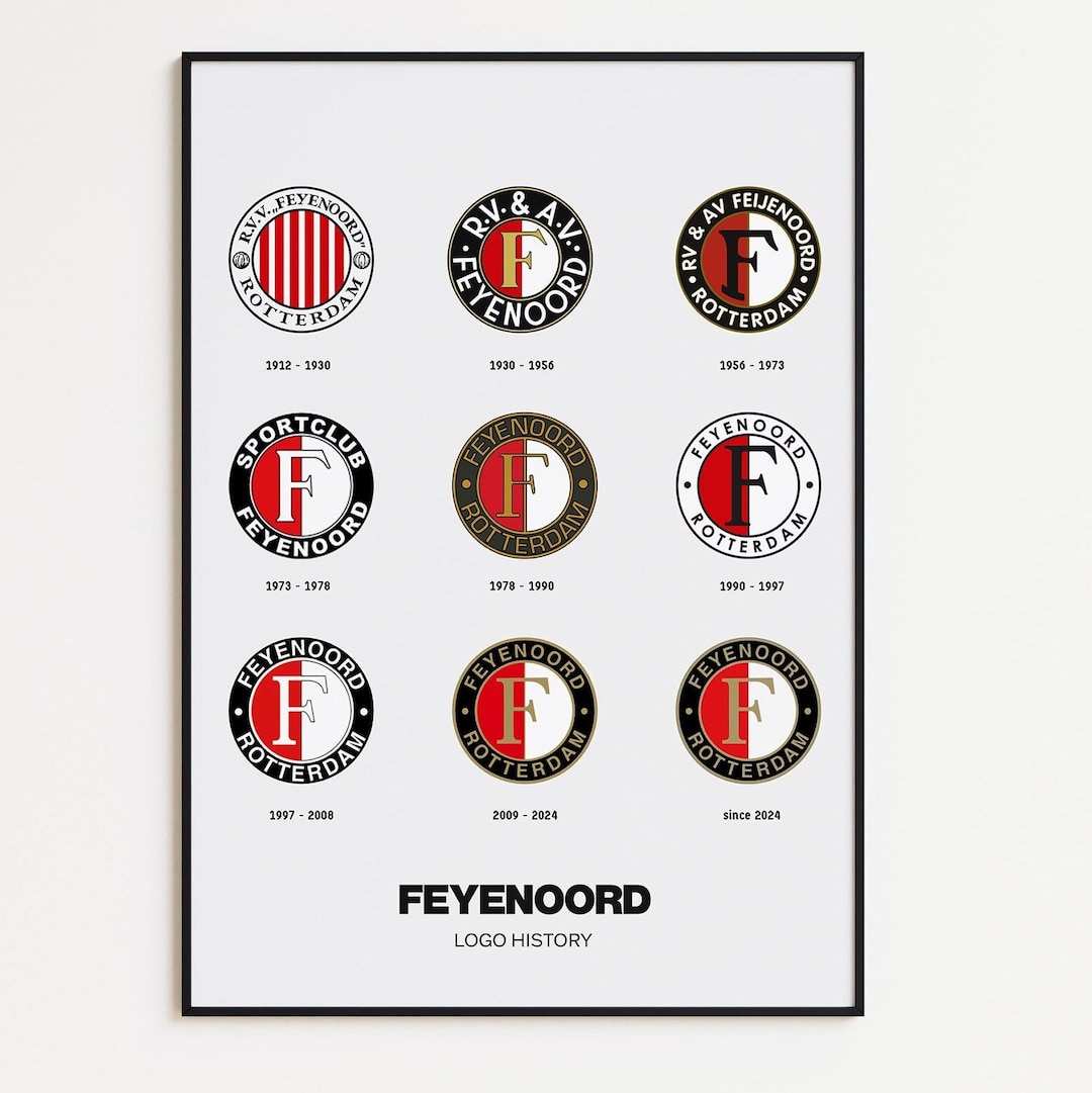 Feyenoord Poster Logo Poster Soccer Poster Wall Decoration Football ...