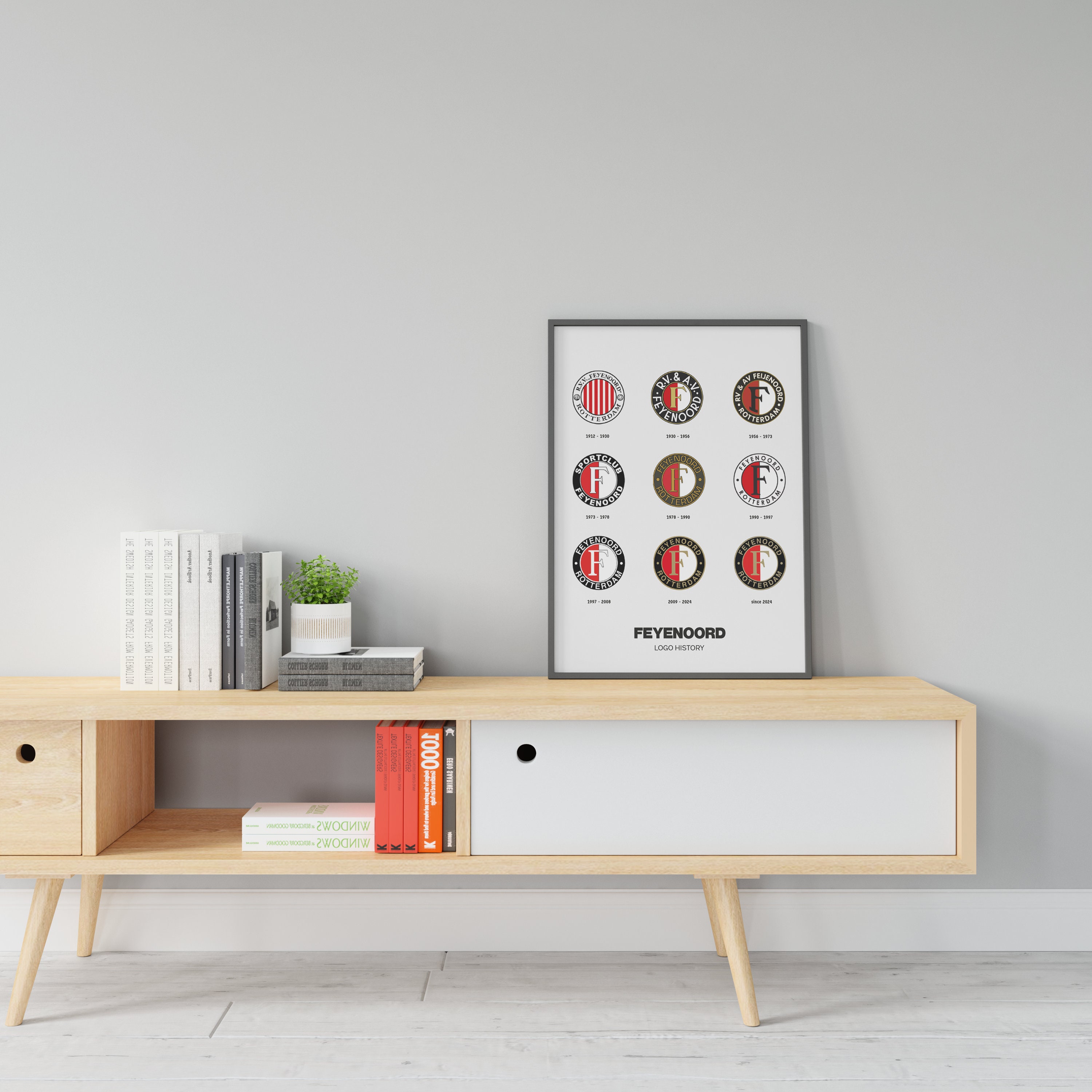Feyenoord Poster Logo Poster Soccer Poster Wall Decoration Football ...
