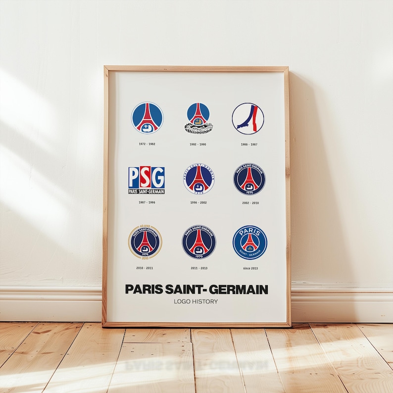 Paris Saint-germain L Logo Poster Badge History Football Poster Wall ...