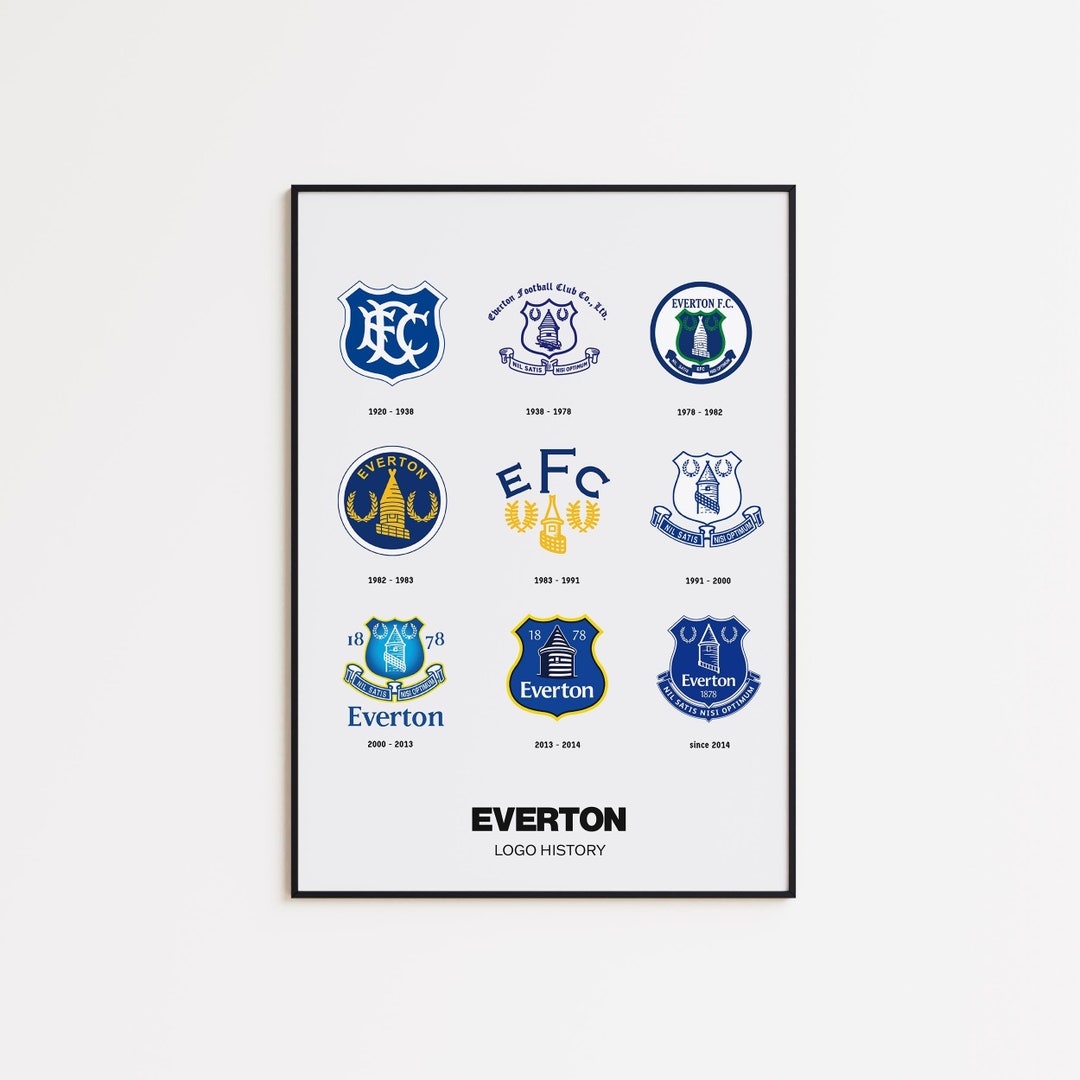 Everton FC L Logo Poster Badge History Football Poster Wall Decoration ...