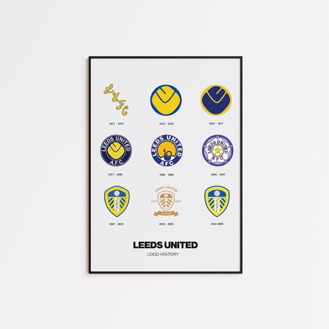 Leeds United L Logo Poster Badge History Football Poster Wall ...