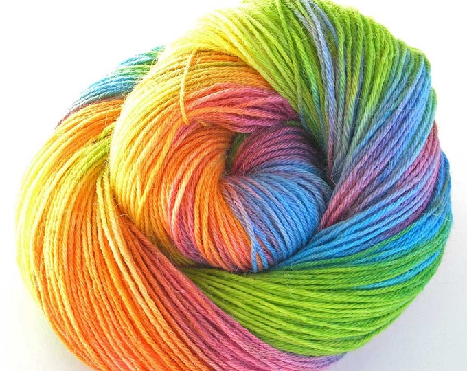 Alpaca Yarn Hand Dyed Alpaca Fingering Weight Yarn 435 Yards Morning ...