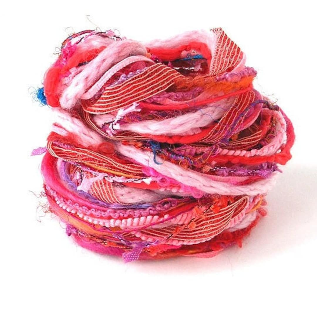 Art Yarn Bundle Mixed Novelty DIY Textile Fiber Sampler Pack 10 Unique ...