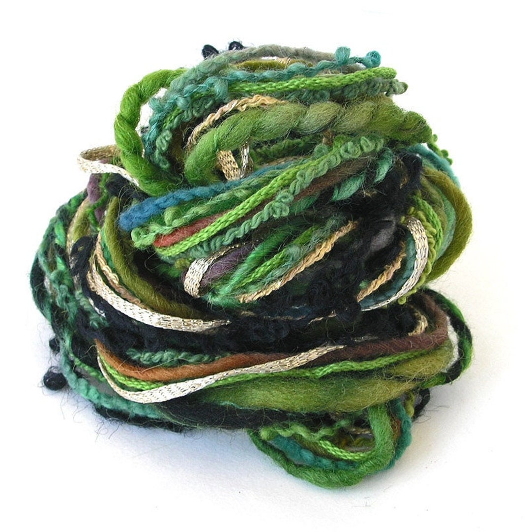 Art Yarn Bundle Mixed Fiber Novelty Textile DIY Craft Sampler Pack 10 ...