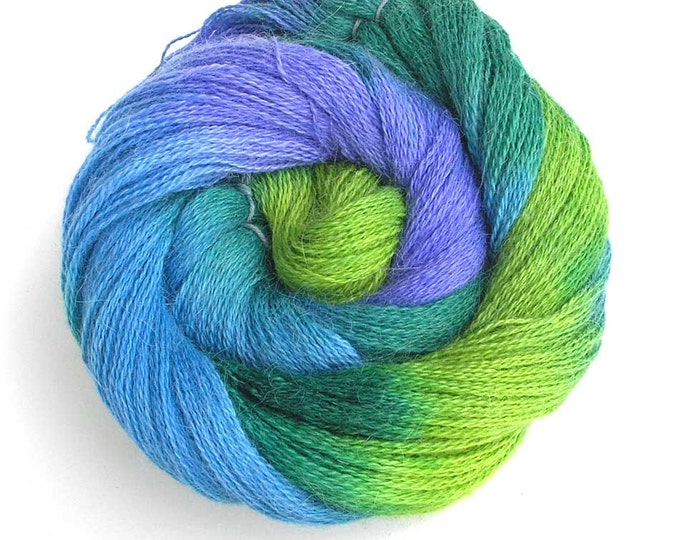 Alpaca Yarn Hand Dyed Baby Alpaca Lace Yarn Free Shipping in USA - Blue ...